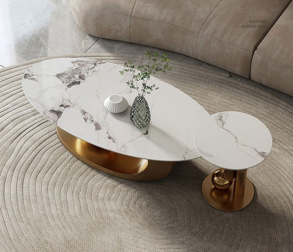 Denise Stainless Steel Center Coffee Table Set.,”center tables for ...