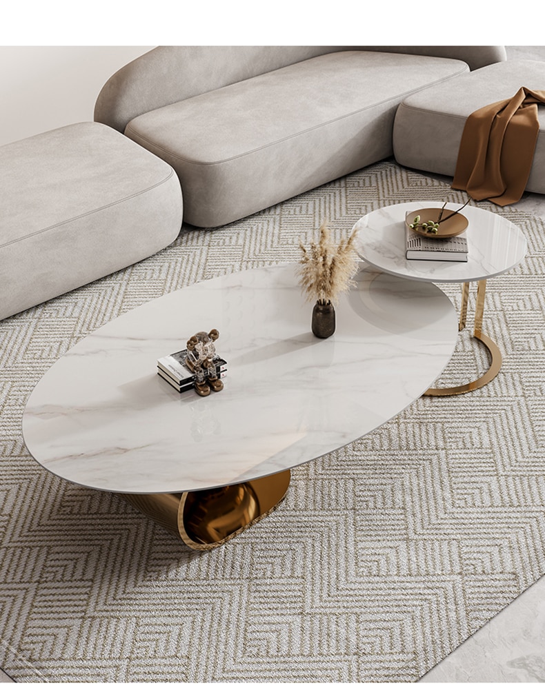 Dominique Stainless Steel 2-Ball Center Coffee Table,”center tables for ...